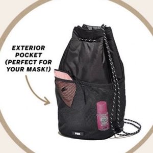 PINK Victoria's Secret | Bags | Pink Victorias Secret Drawstring Bag ...